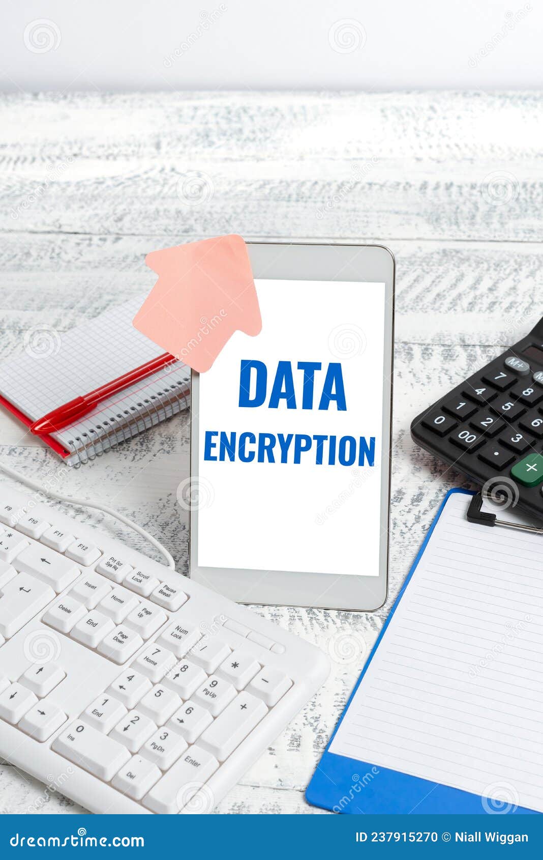 Writing Displaying Text Data Encryption Conceptual Photo Symmetrickey Algorithm For The