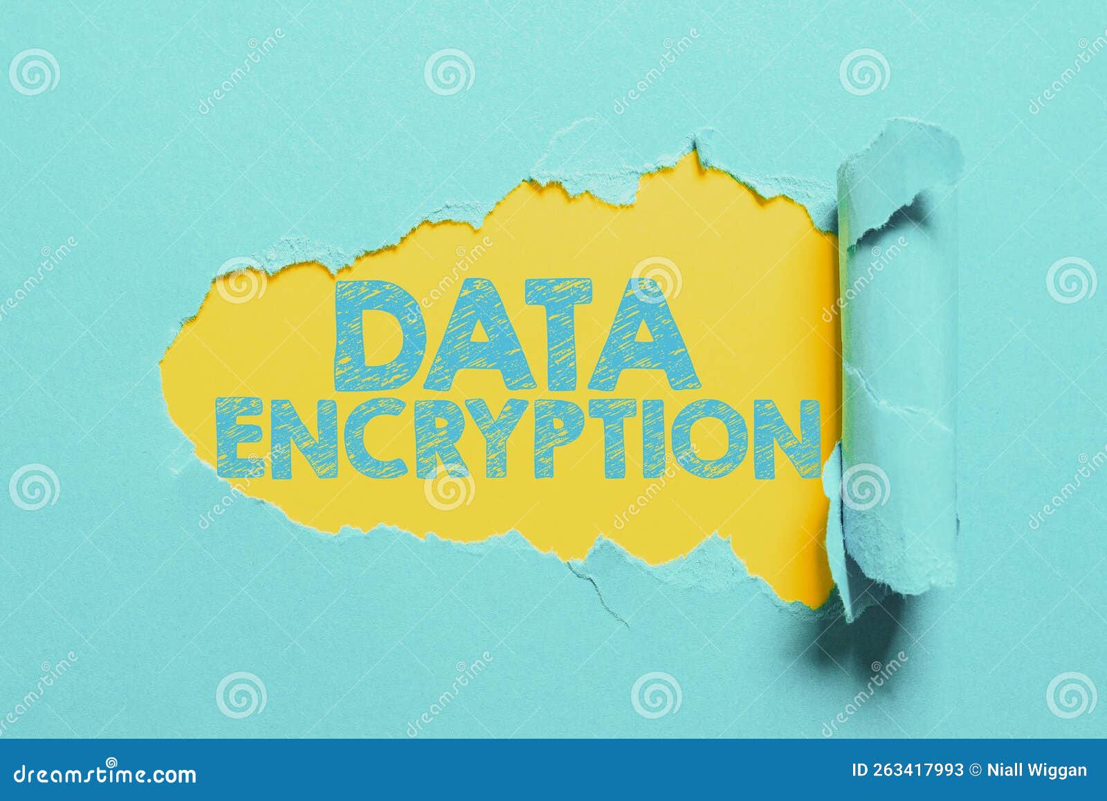 Writing Displaying Text Data Encryption. Word Written on Conversion of Data into Code for ...