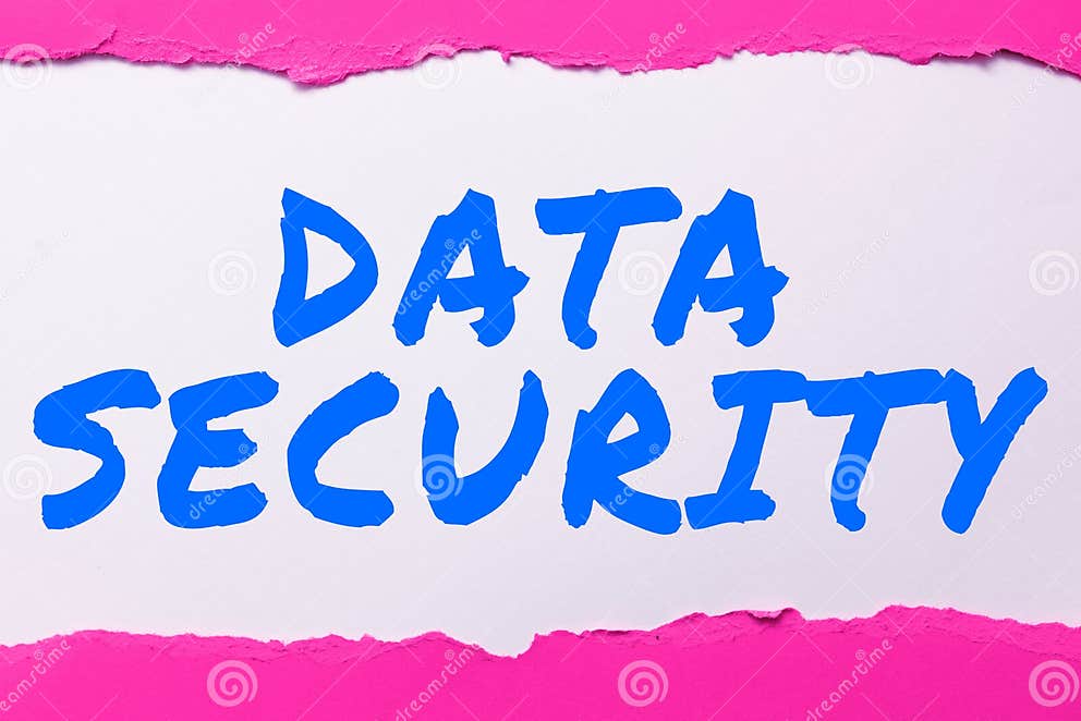 Writing Displaying Text Data Security. Word Written on Confidentiality Disk Encryption Backups ...