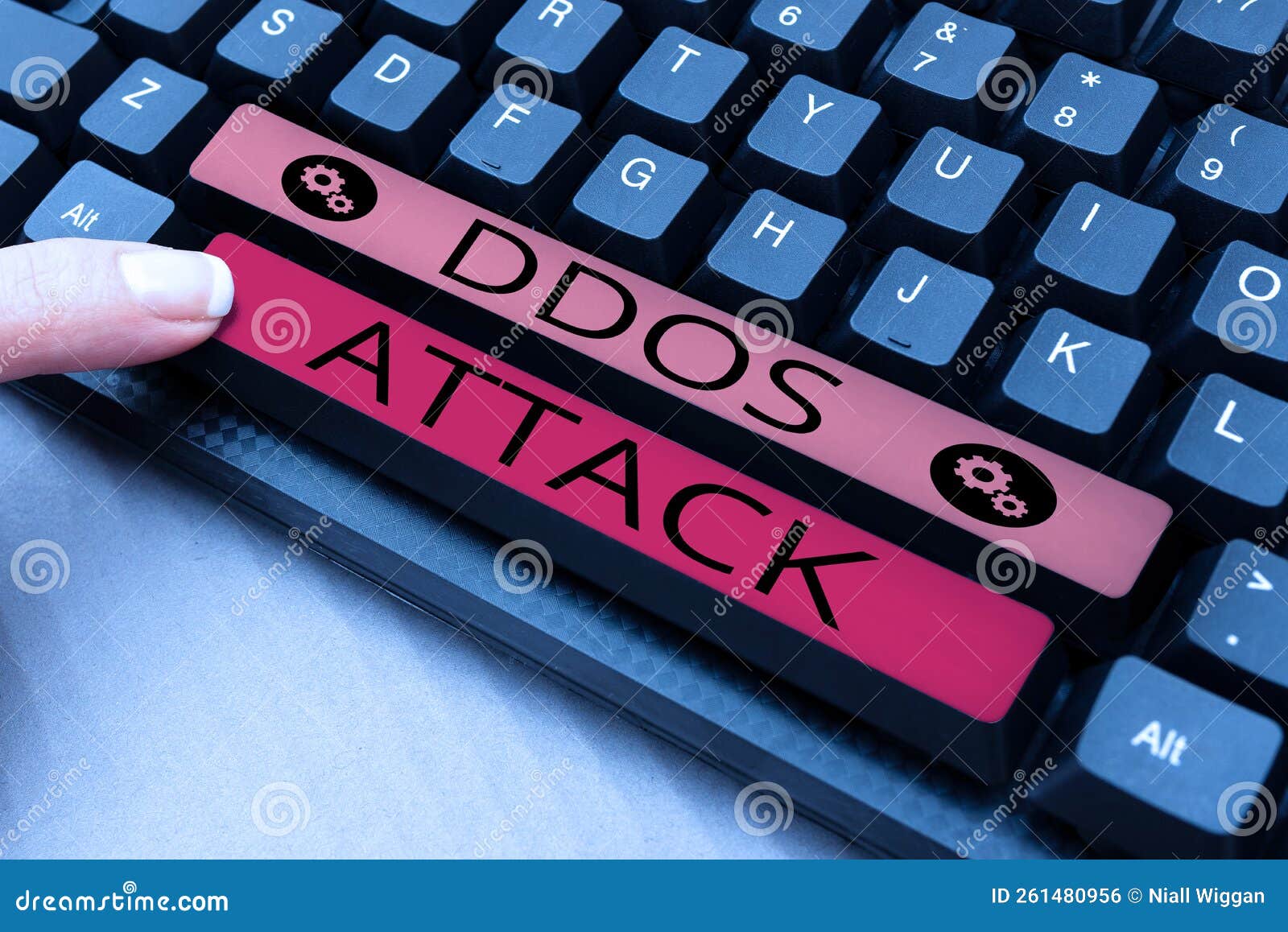 Writing Displaying Text Ddos Attack. Internet Concept Disturbed Access ...