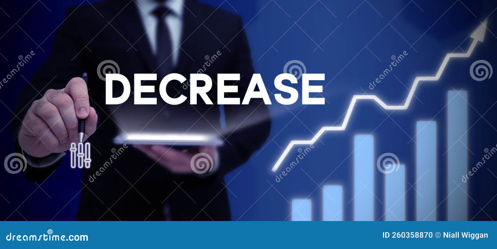 Writing Displaying Text Decrease. Word for Make or Become Smaller or ...