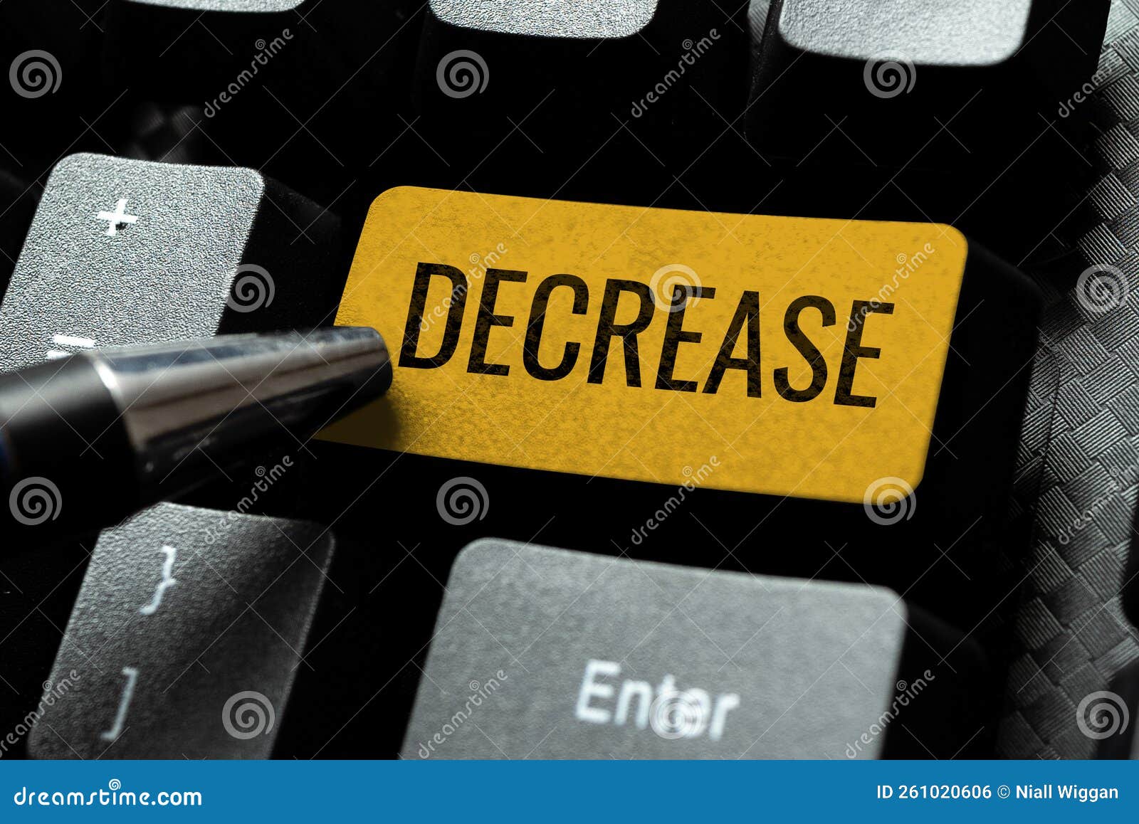 Writing Displaying Text Decrease. Word Written on Make or Become ...