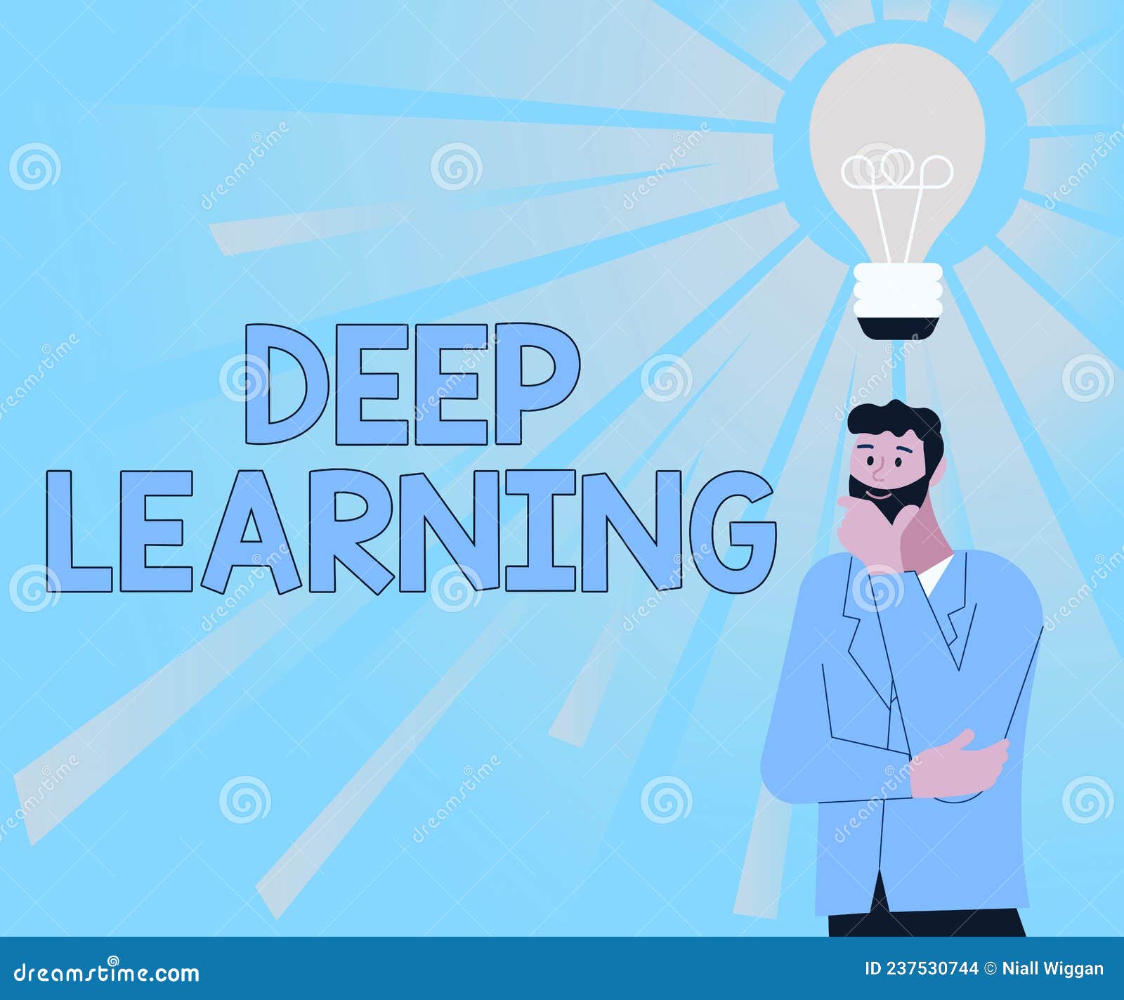 Writing Displaying Text Deep Learning. Business Showcase Hierarchical ...