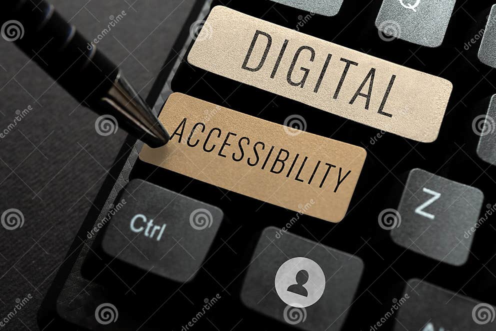 Writing Displaying Text Digital Accessibility. Business Showcase ...