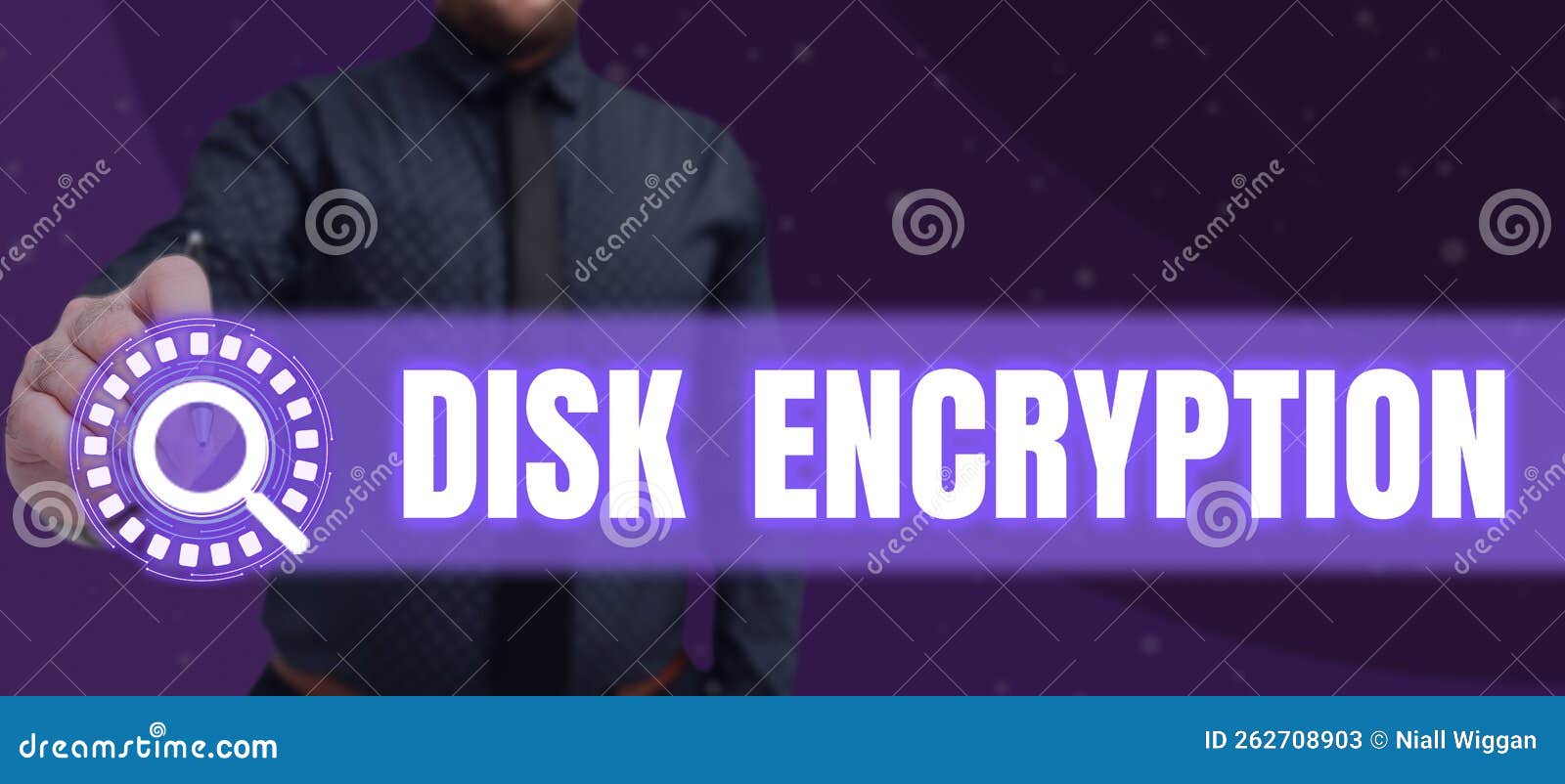 Writing Displaying Text Disk Encryption. Word Written on the Security Mechanism Used To Protect ...