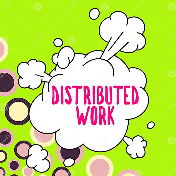 Writing Displaying Text Distributed Work. Internet Concept Practiced by Enterprises Using ...