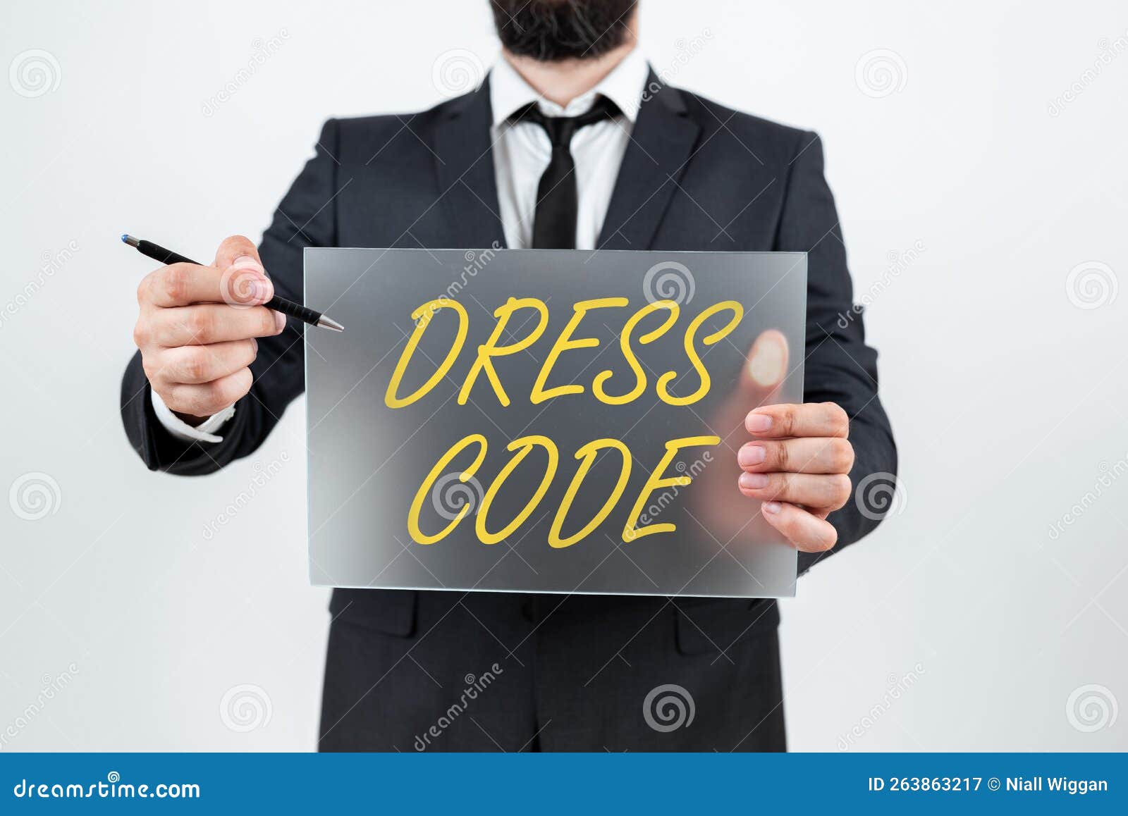 Writing Displaying Text Dress Code. Business Concept an Accepted Way of ...