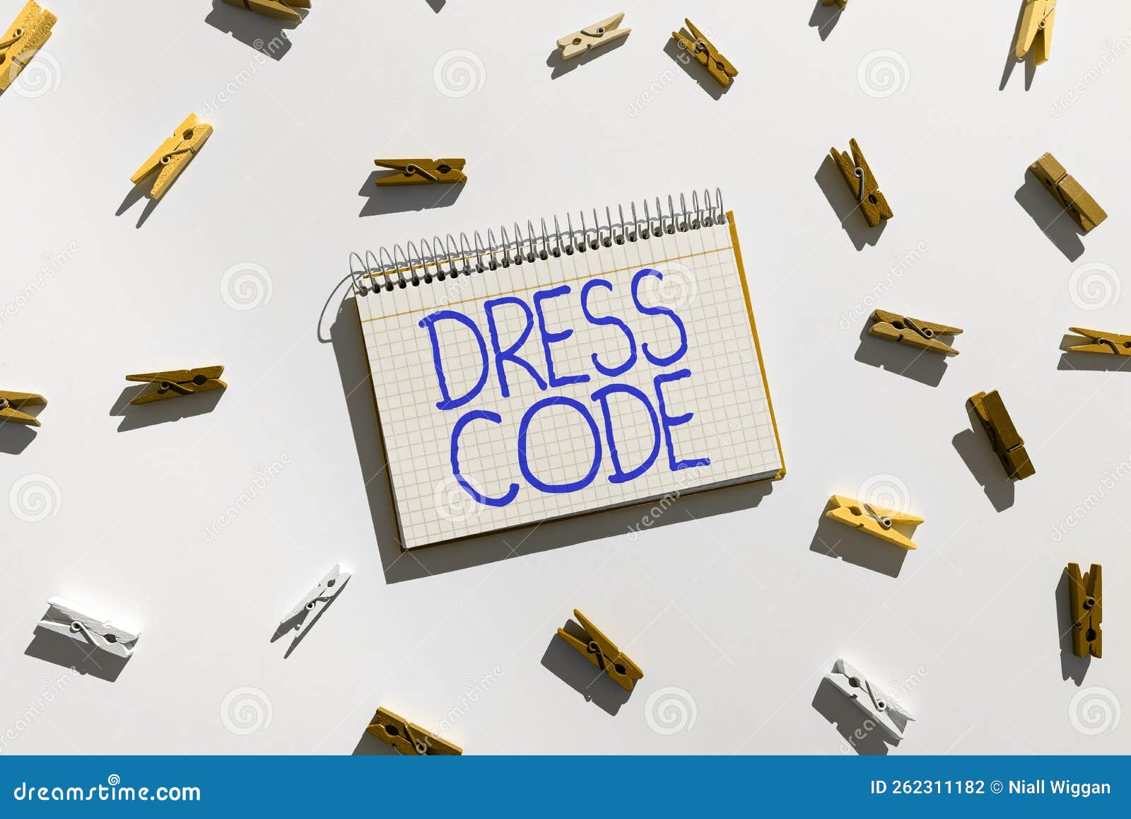 Writing Displaying Text Dress Code. Word for an Accepted Way of ...