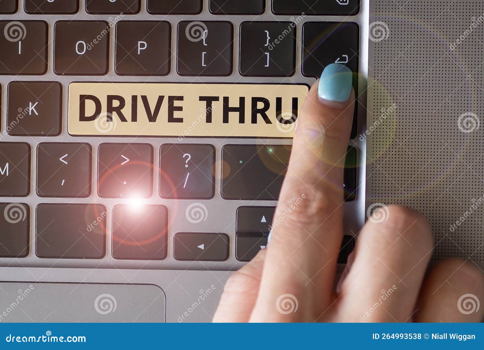 Writing Displaying Text Drive Thru. Concept Meaning Place Where You Can ...