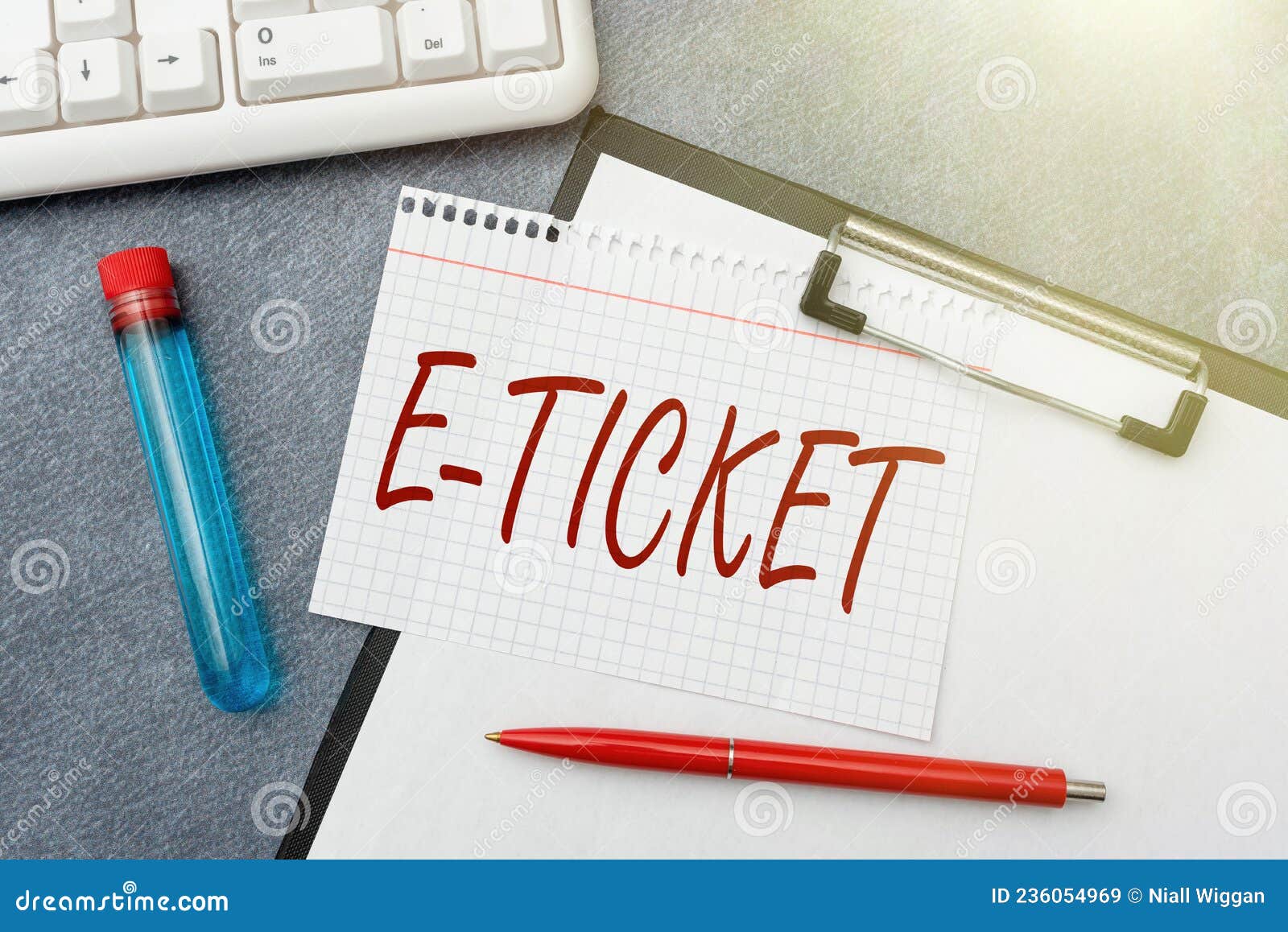 Writing Displaying Text E Ticket. Internet Concept Digital Ticket that ...