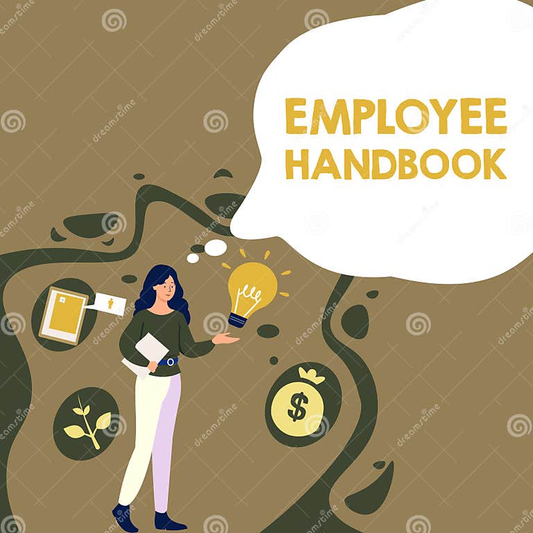 Inspiration Showing Sign Employee Handbook. Business Concept Document ... Inspiration Showing Sign Employee Handbook. Business Concept Document ...