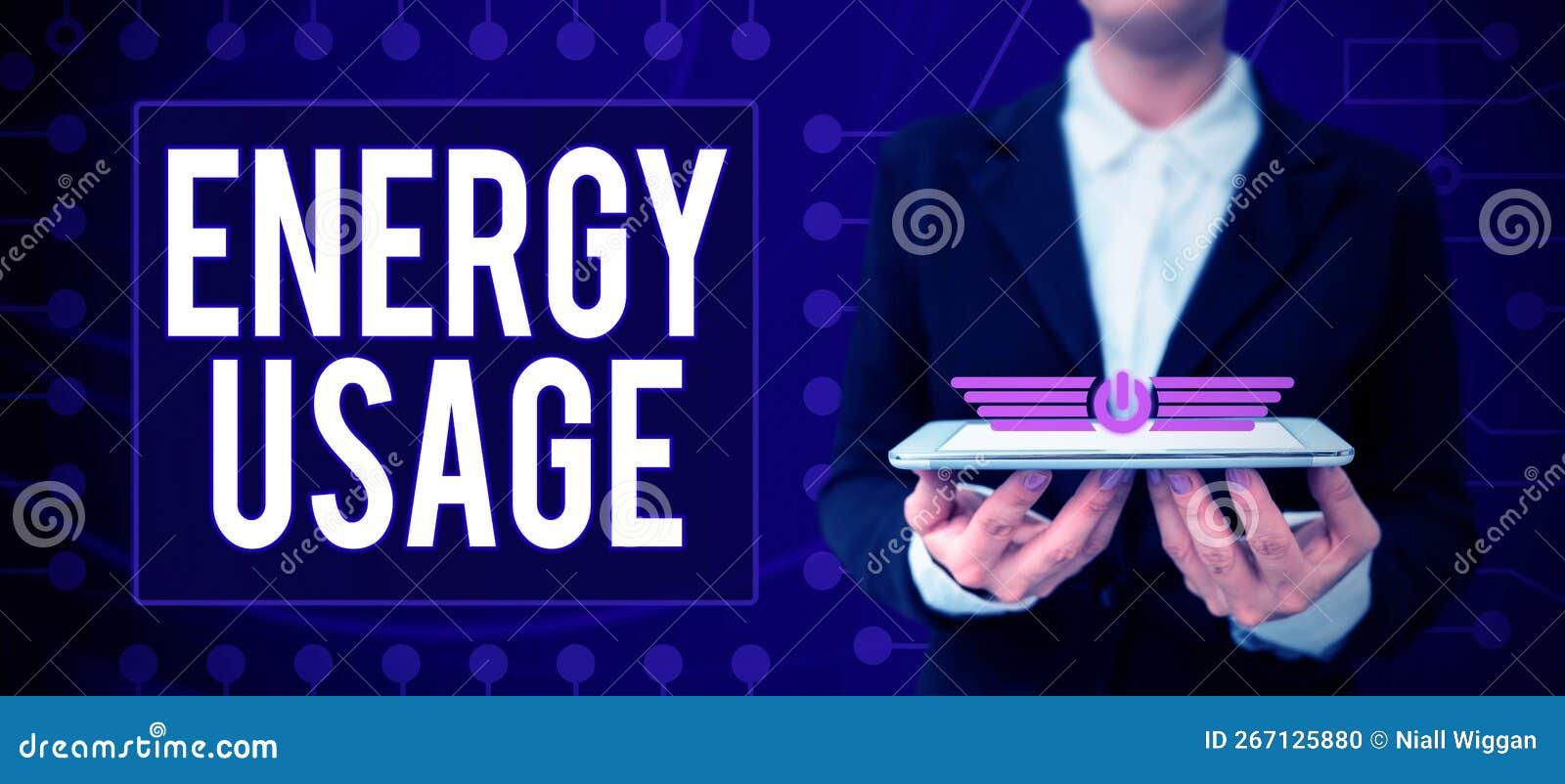 Conceptual Display Energy Usage. Conceptual Photo Amount of Energy ...