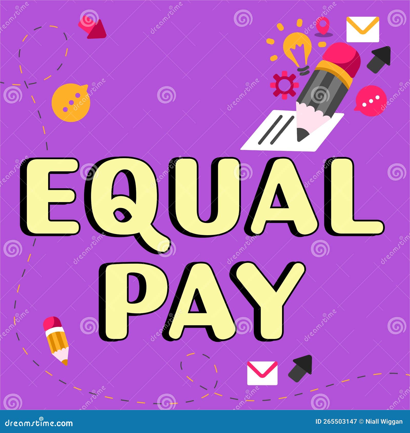 Writing Displaying Text Equal Pay. Word for Rights that Individuals in ...