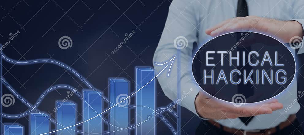 Writing Displaying Text Ethical Hacking. Concept Meaning a Legal ...