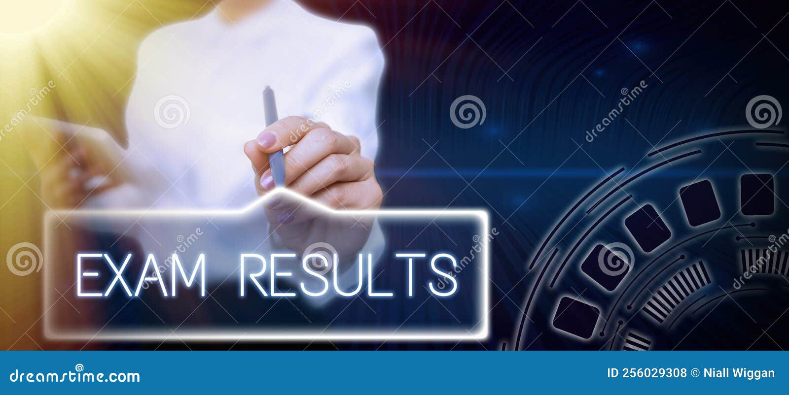 Sign Displaying Exam Results. Internet Concept an Outcome of a Formal ...