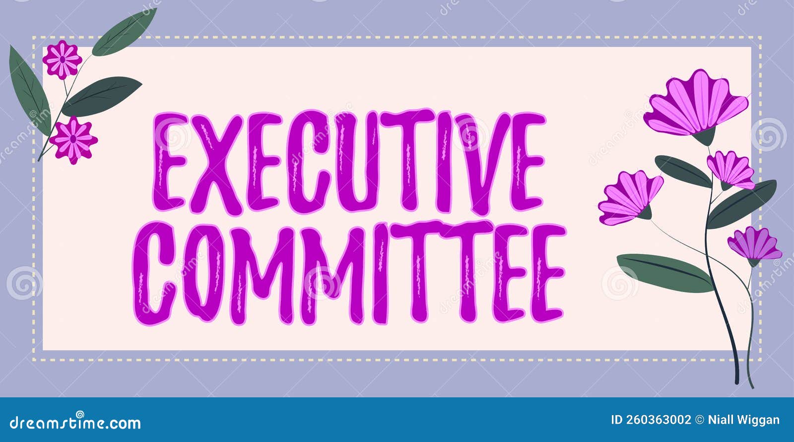Inspiration Showing Sign Executive Committee. Business Overview Add Information in an Empty ...