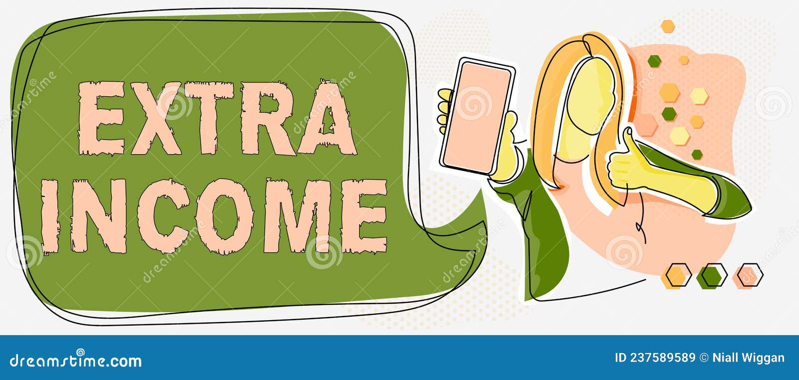 Hand Writing Sign Extra Income. Business Showcase Additional Fund ...