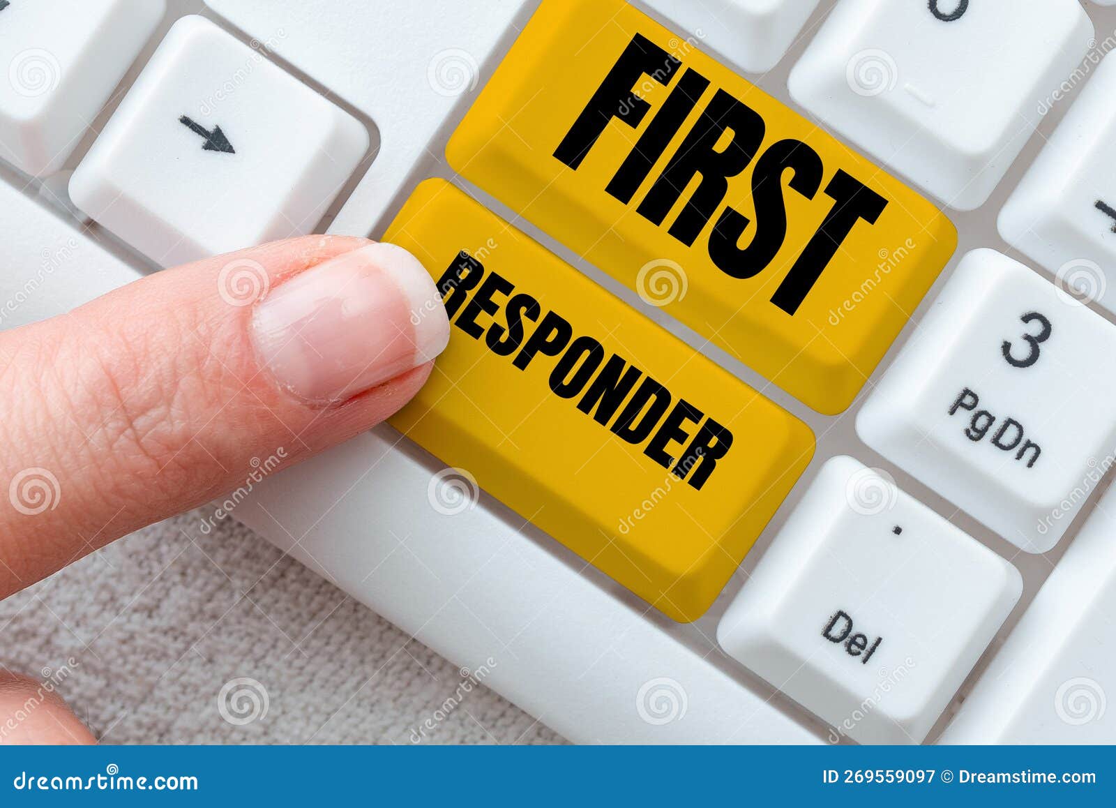 Writing Displaying Text First Responder. Concept Meaning a Person Who ... Writing Displaying Text First Responder. Concept Meaning a Person Who ...