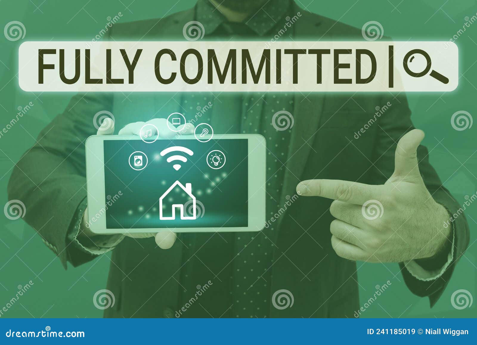 Writing Displaying Text Fully Committed. Word for Extremely Agreed To ...