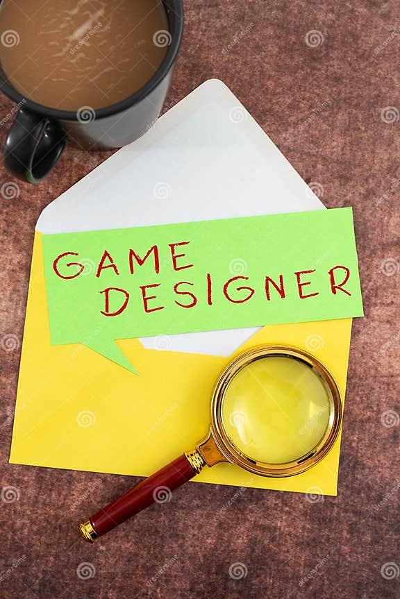 Writing Displaying Text Game Designer. Internet Concept Campaigner Pixel Scripting Programmers ...