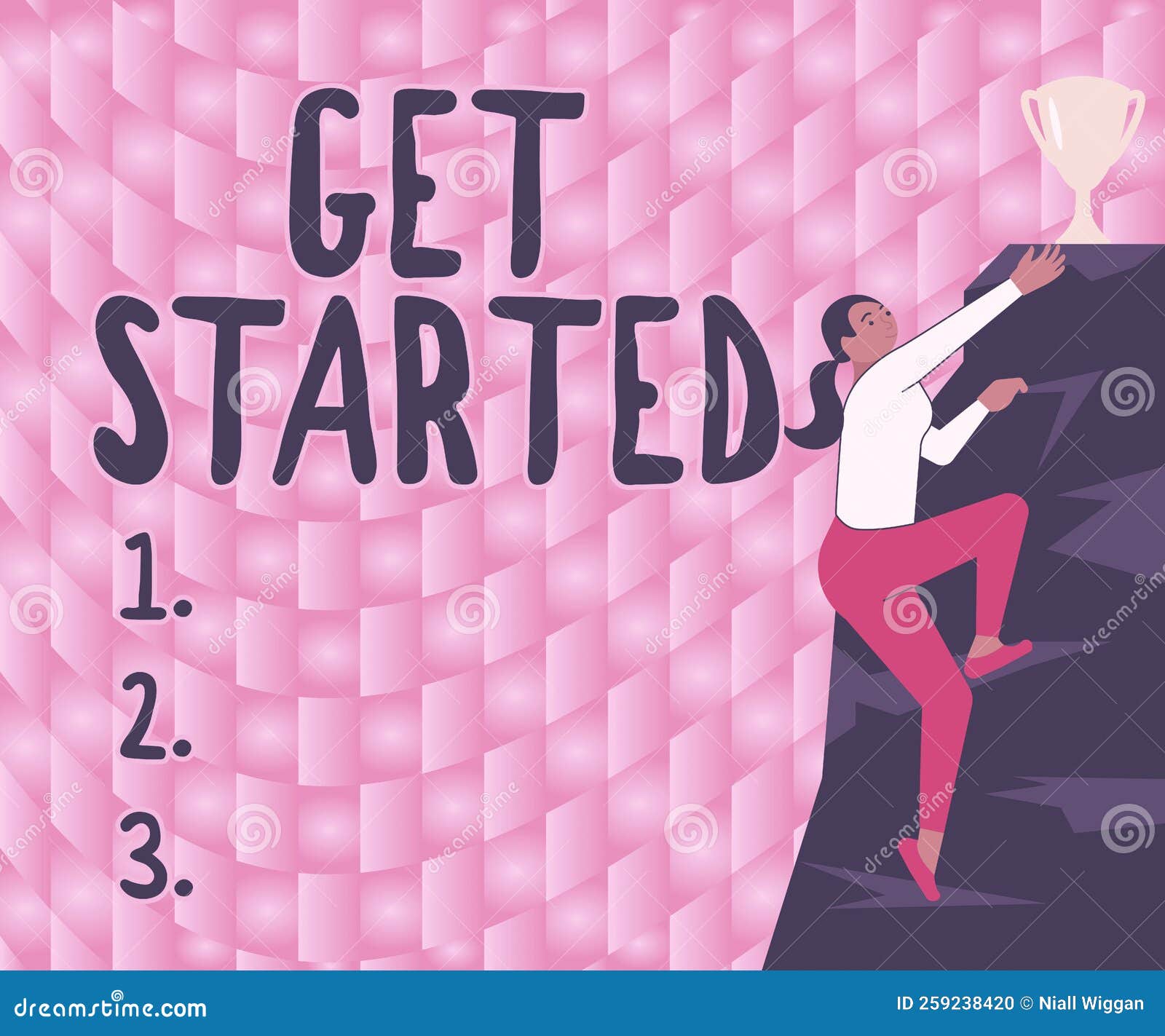 Sign Displaying Get Started. Internet Concept To Begin Accomplishing or ...