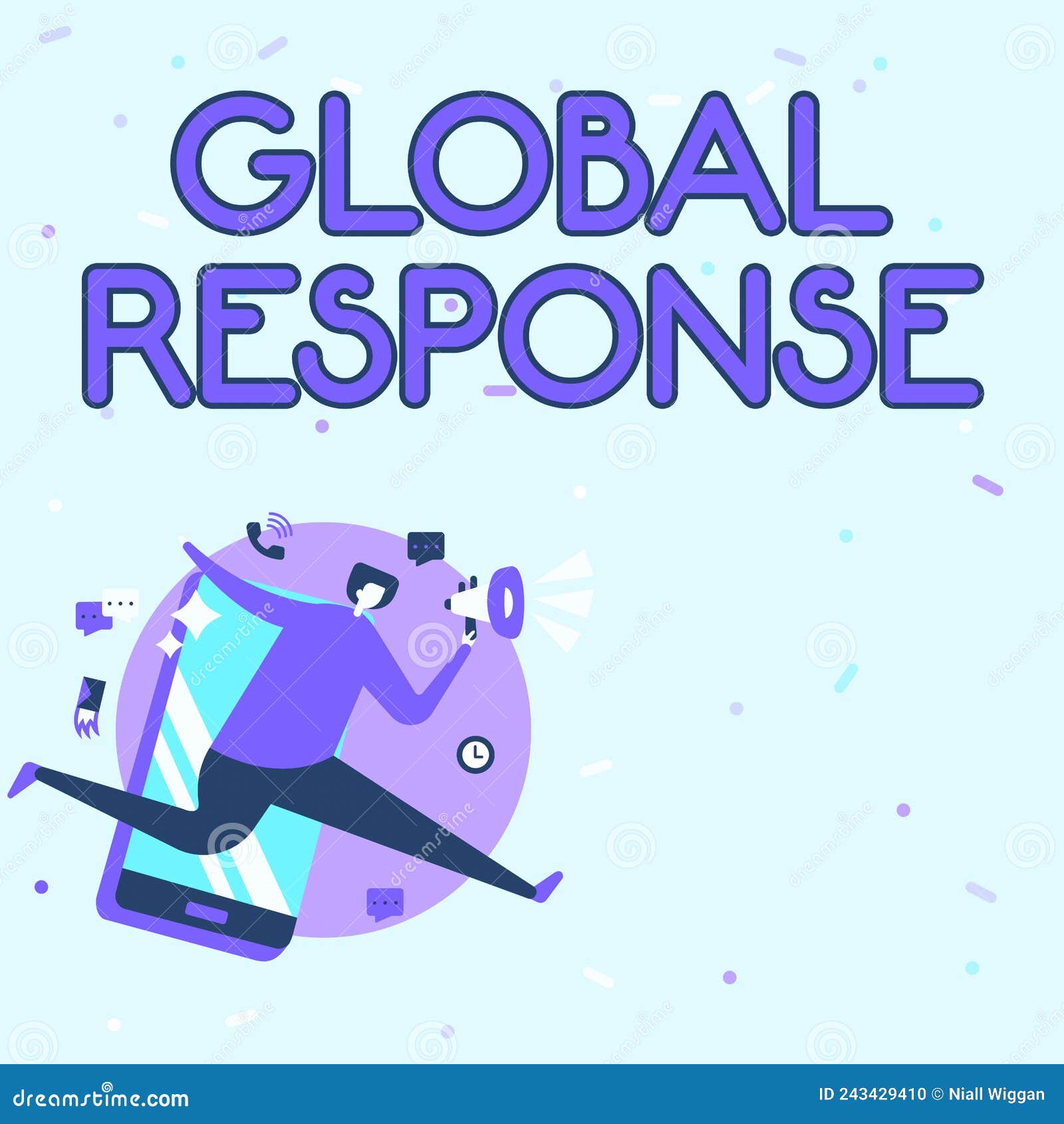 Writing Displaying Text Global Response. Business Overview Indicates ...