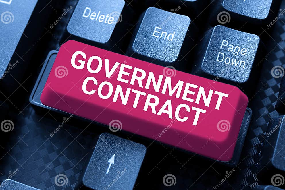 Writing Displaying Text Government Contract. Conceptual Photo Introduce ...