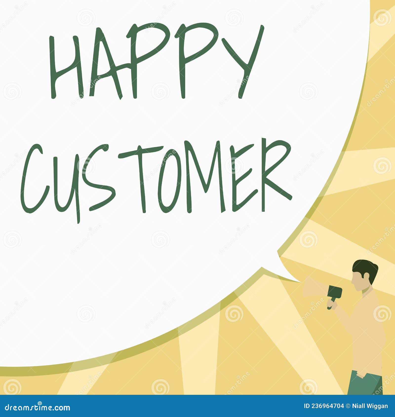 Writing Displaying Text Happy Customer. Business Overview Highest ...