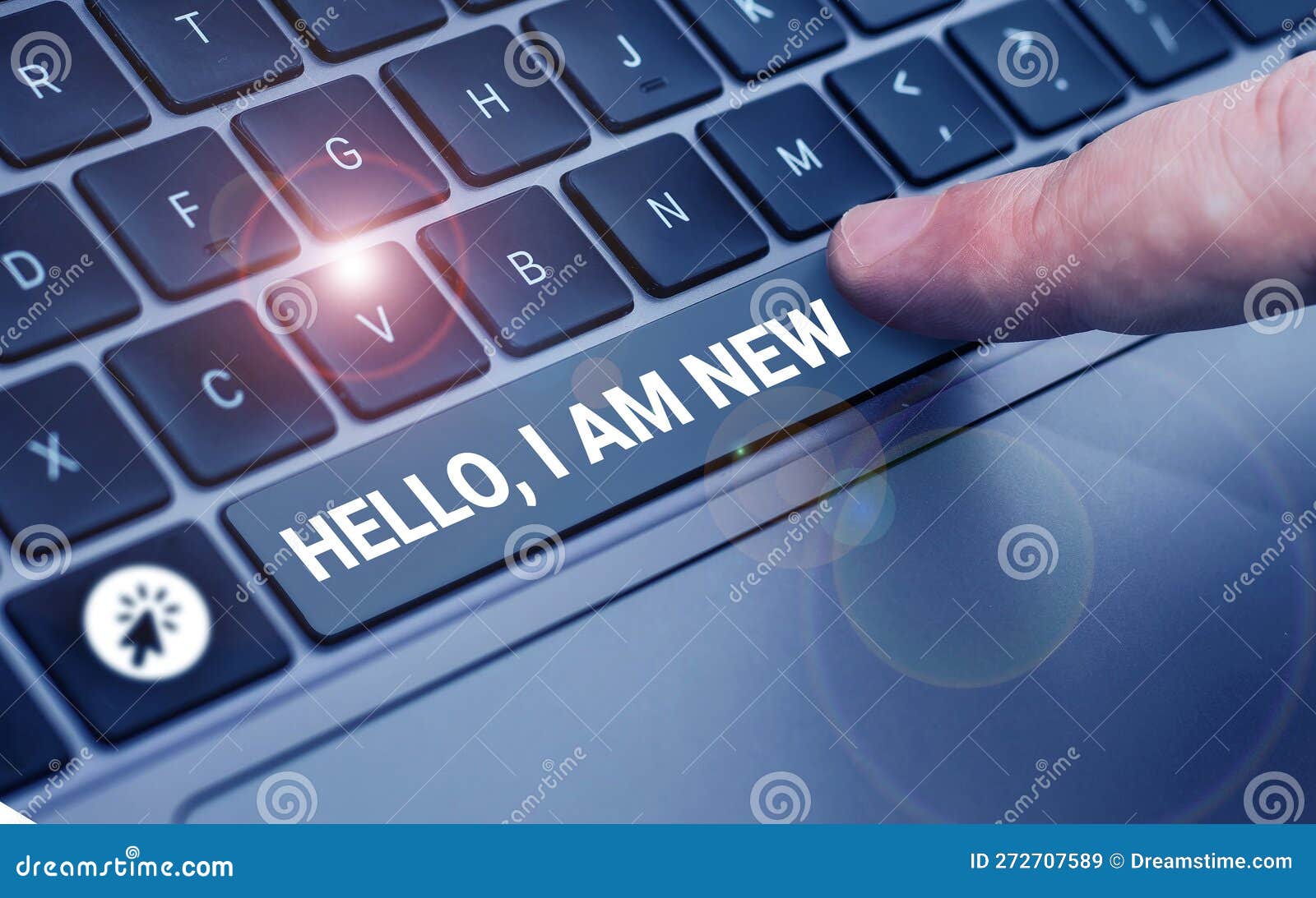 Writing Displaying Text Hello, I am New. Word for Introducing Oneself ...