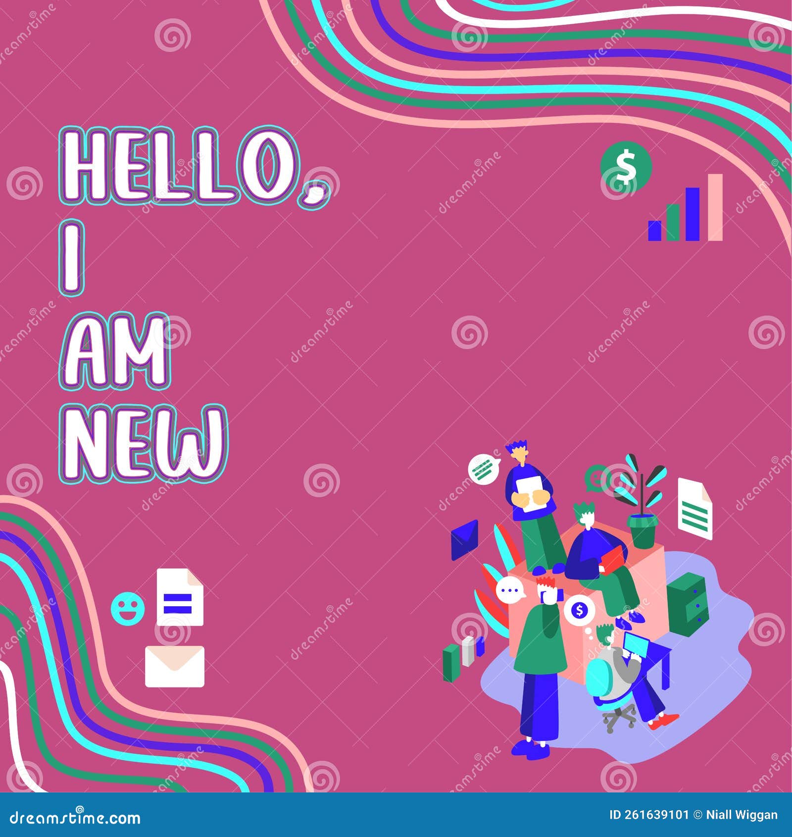 Text Caption Presenting Hello, I am New. Concept Meaning Introducing ...