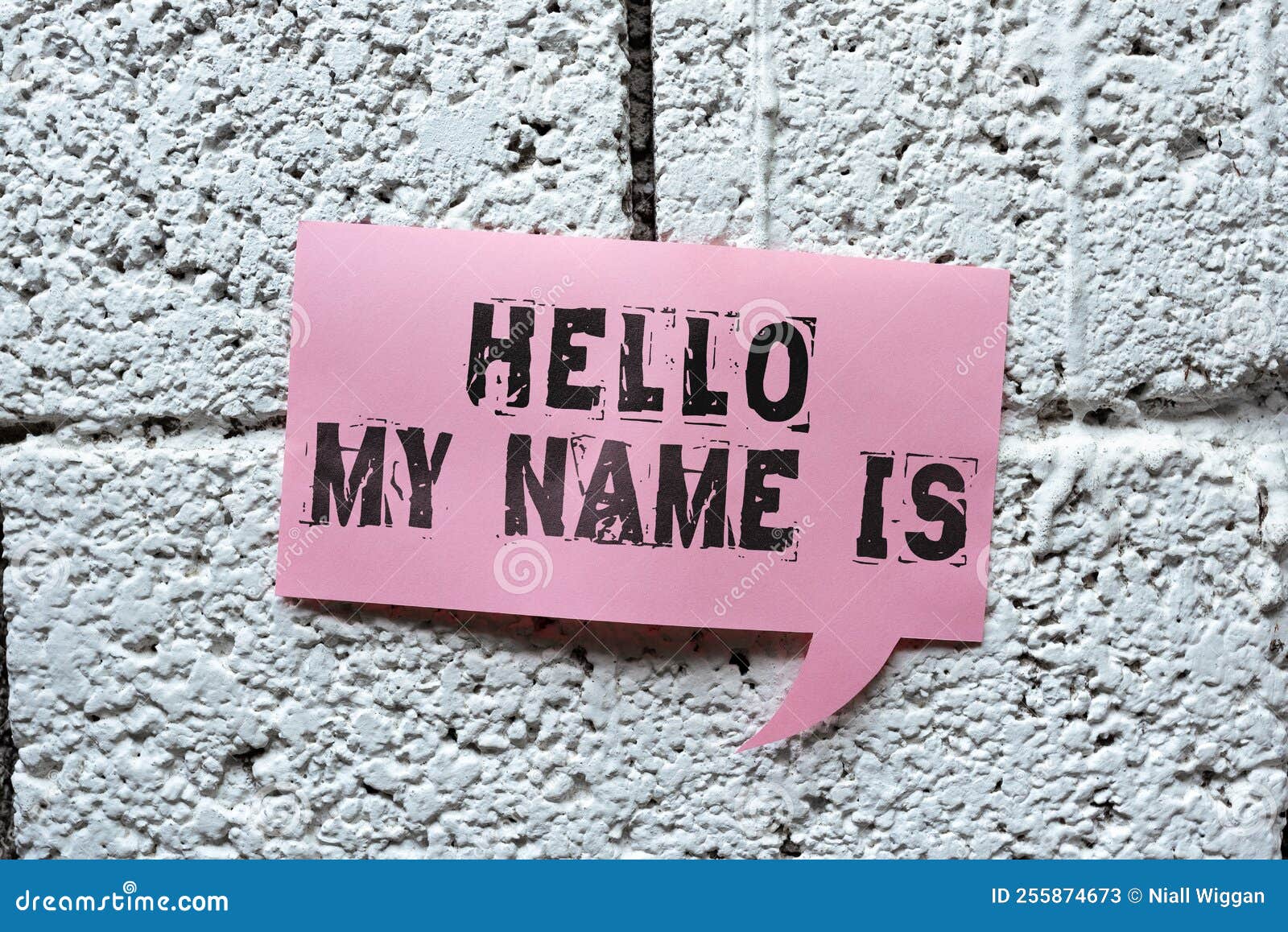 Writing Displaying Text Hello My Name Isintroducing Yourself To New ... Writing Displaying Text Hello My Name Isintroducing Yourself To New ...