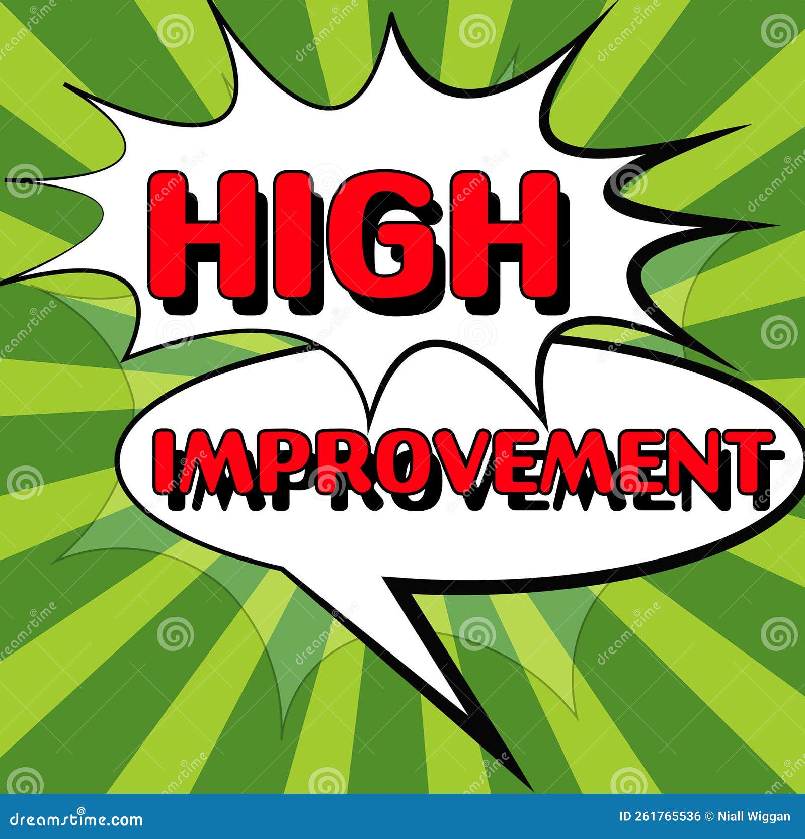 Sign Displaying High Improvement. Business Showcase Addition or Change ...