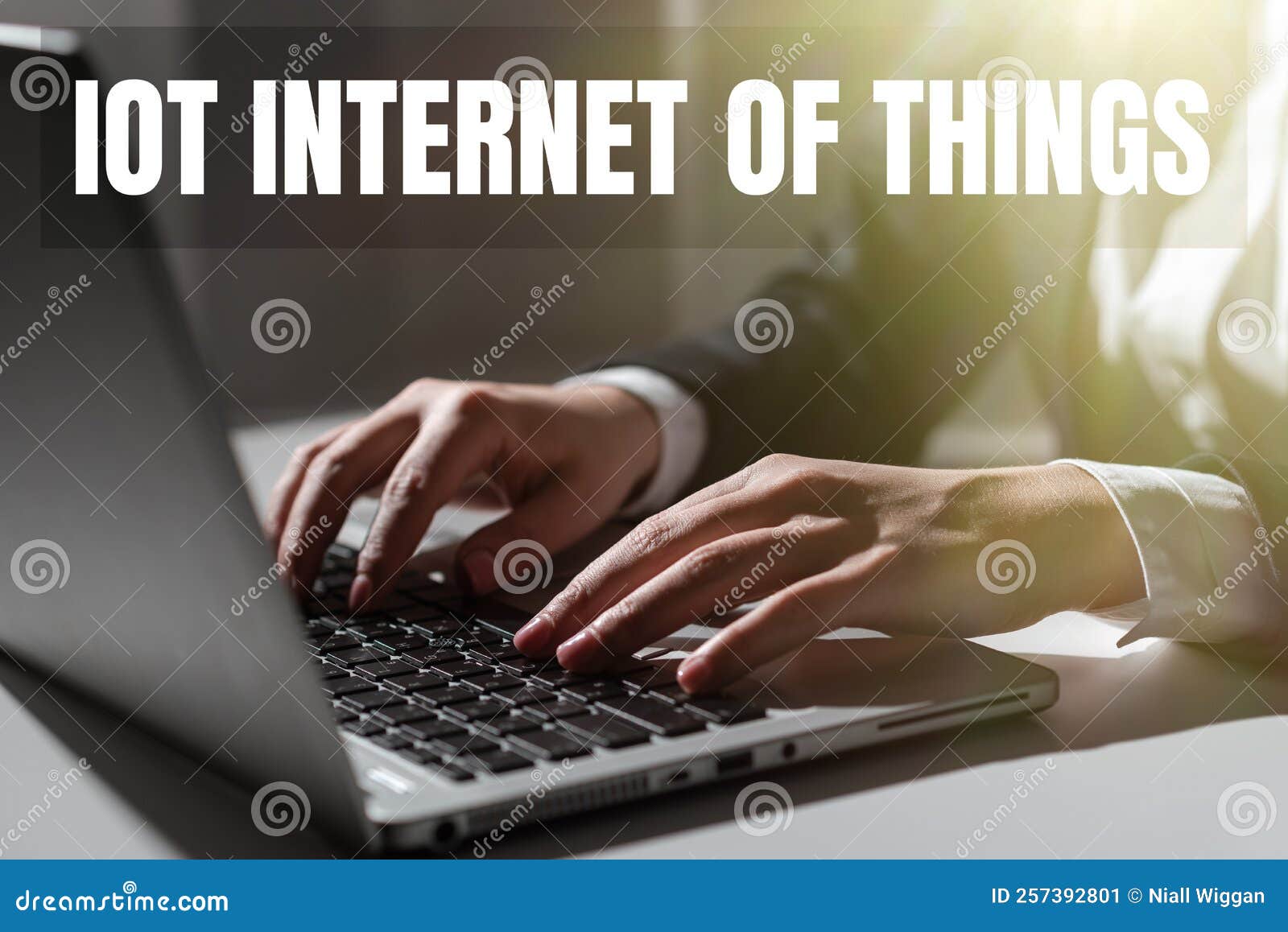 Writing Displaying Text Iot Internet of Things. Business Showcase ...