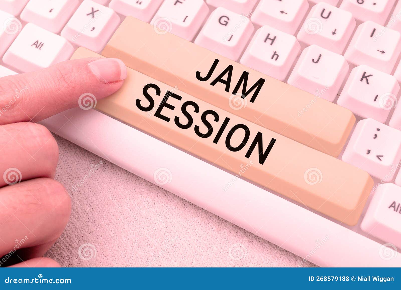 Writing Displaying Text Jam Session. Word Written on Impromptu ...