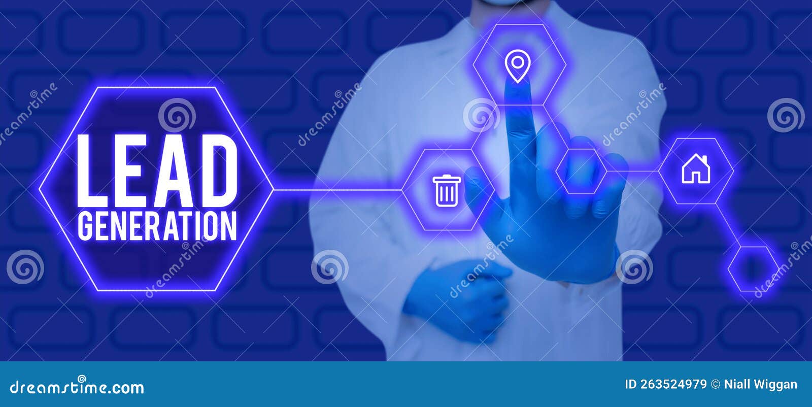 Sign Displaying Lead Generation. Business Approach Process of ...