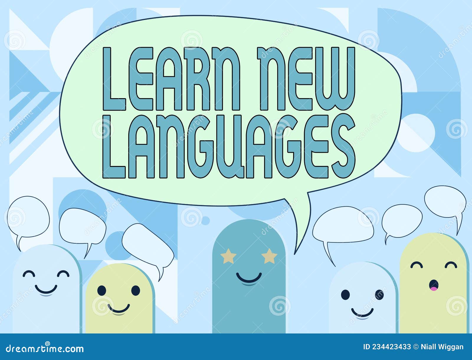 Writing Displaying Text Learn New Languages. Internet Concept ...