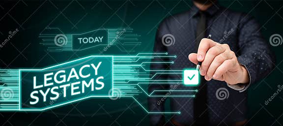 Writing Displaying Text Legacy Systems. Word for Old Method Technology ...