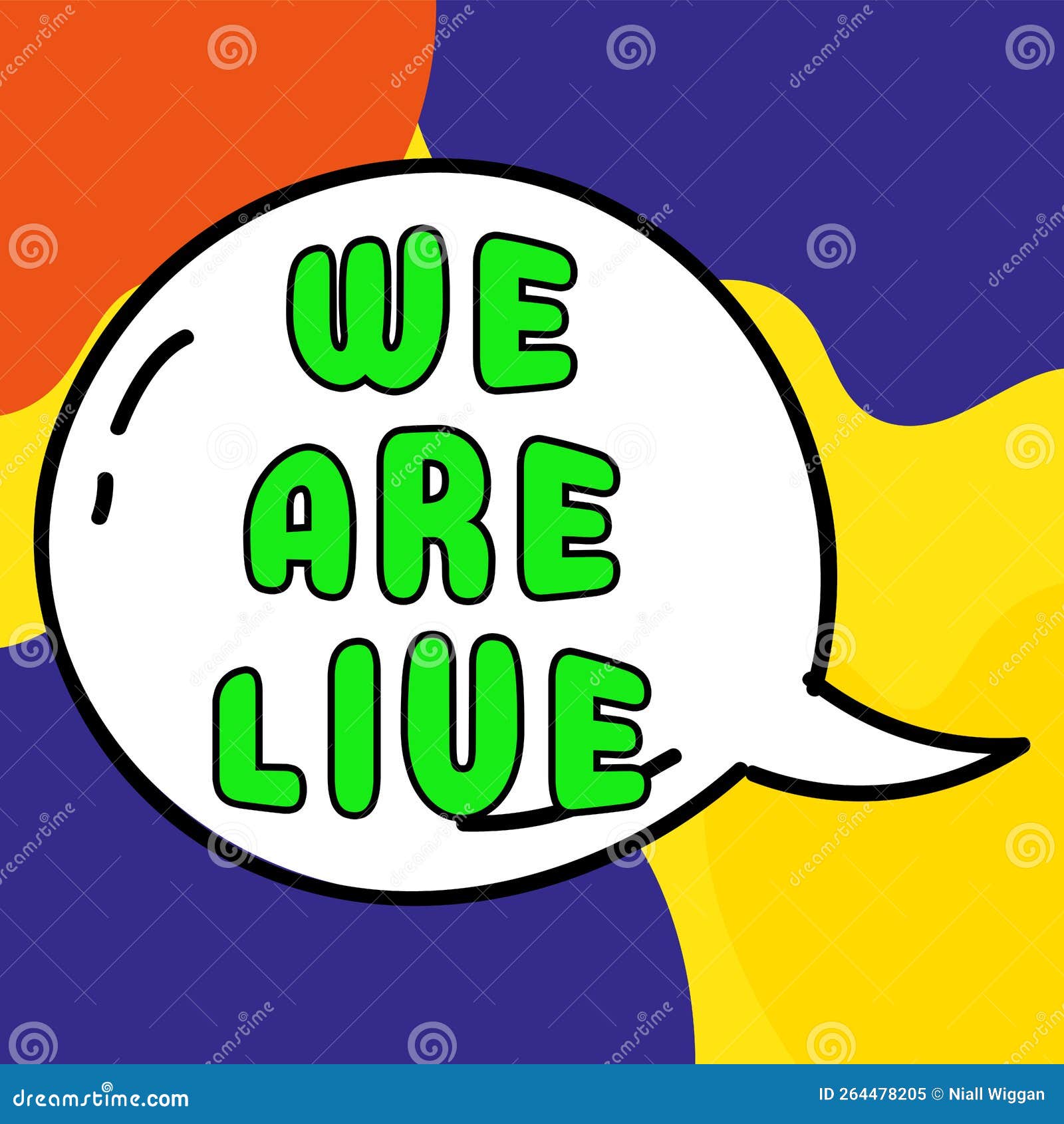 Writing Displaying Text we are Live. Business Concept Continuous Report ...