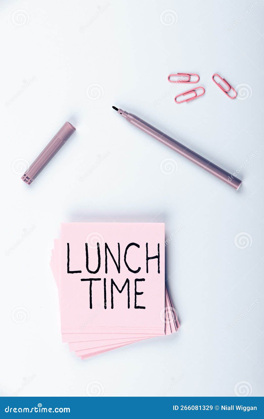 Handwriting Text Lunch Time. Internet Concept Meal in the Middle of the ...