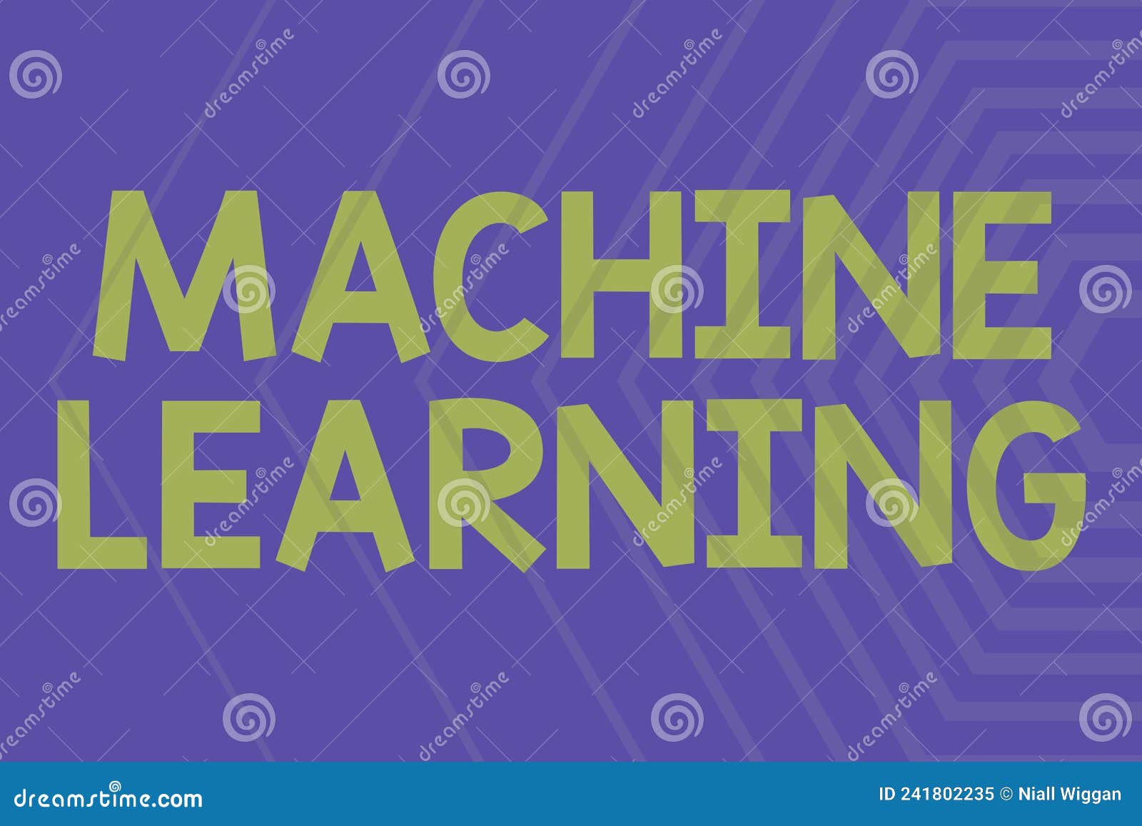 Writing Displaying Text Machine Learning. Word Written on the Concept ...