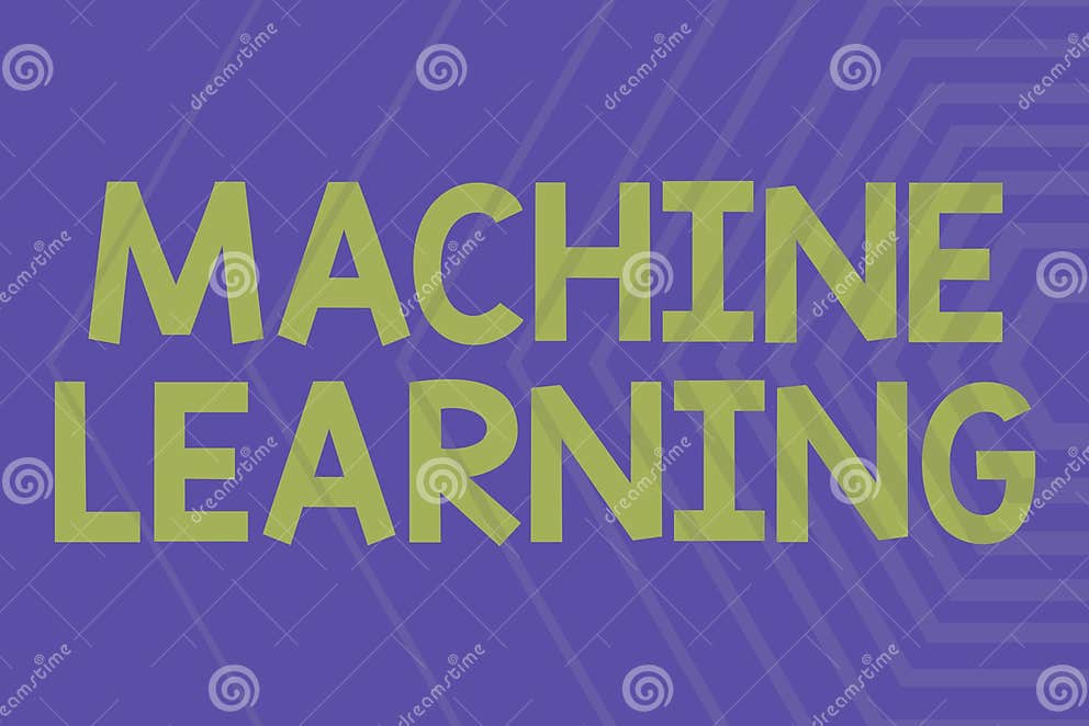 Writing Displaying Text Machine Learning. Word Written on the Concept ...
