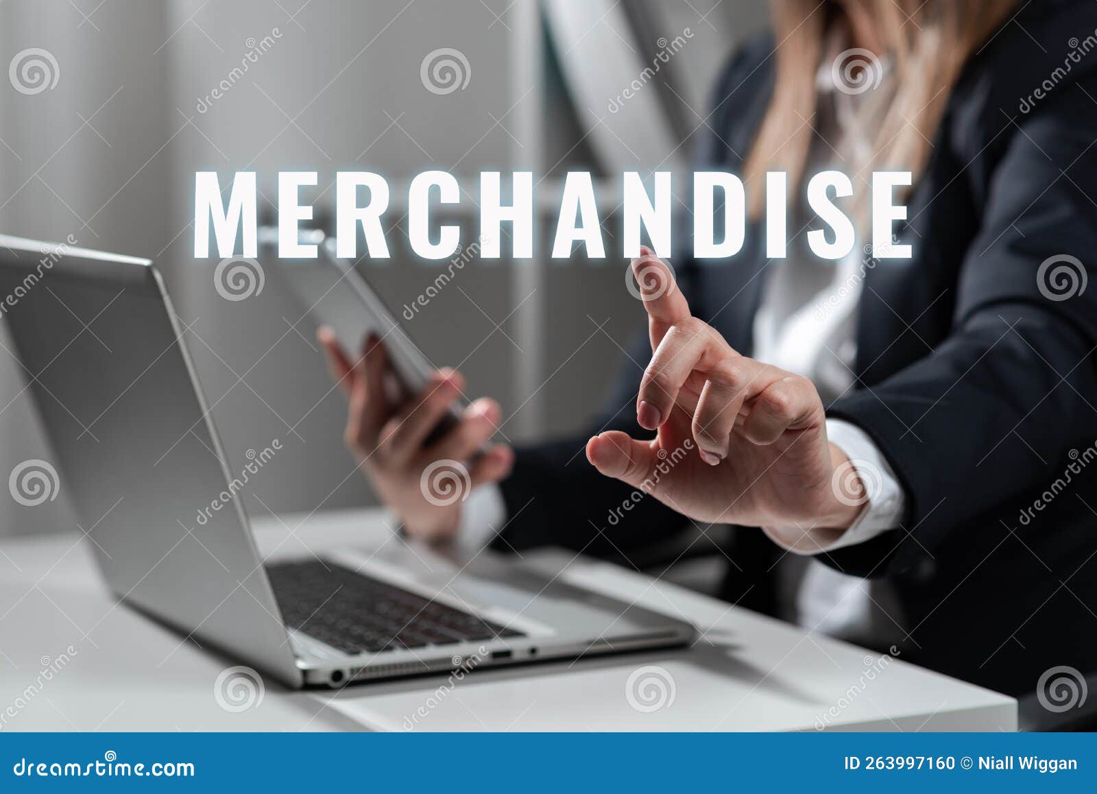 Writing Displaying Text Merchandise. Business Approach the Commodities ...