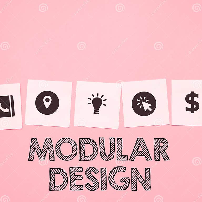Writing Displaying Text Modular Design. Internet Concept Product ...