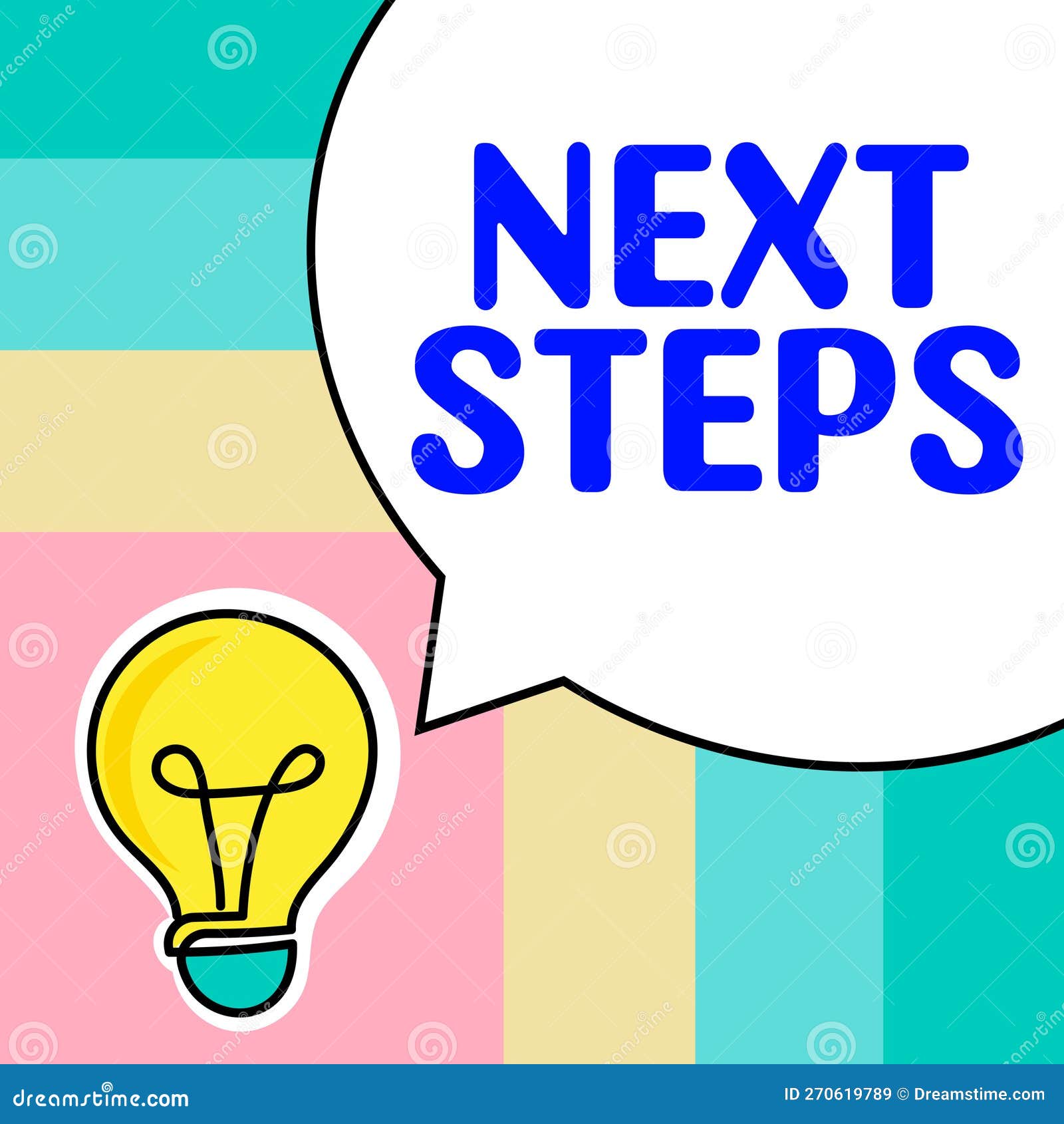 Inspiration Showing Sign Next Steps. Business Concept Numper of Process ...