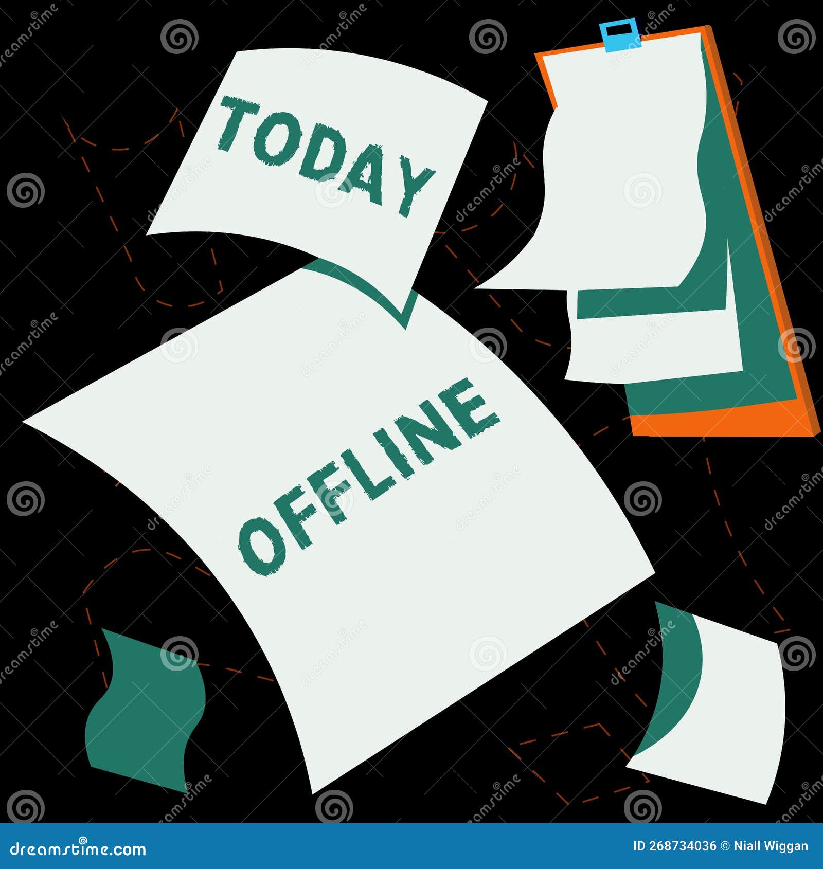 Writing Displaying Text Offline. Word for Not Having Directly Connected ...