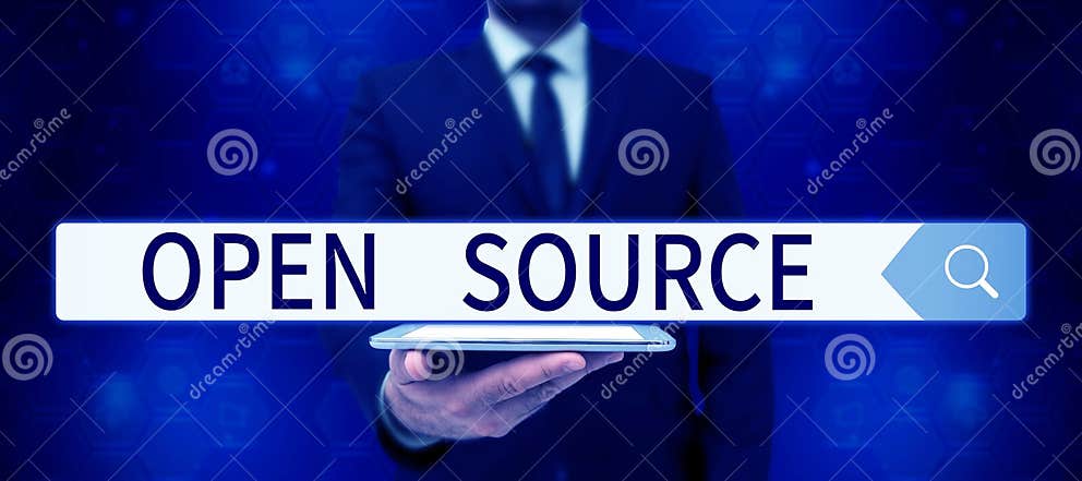 Writing Displaying Text Open Source. Concept Meaning Denoting Software Which Original Source ...