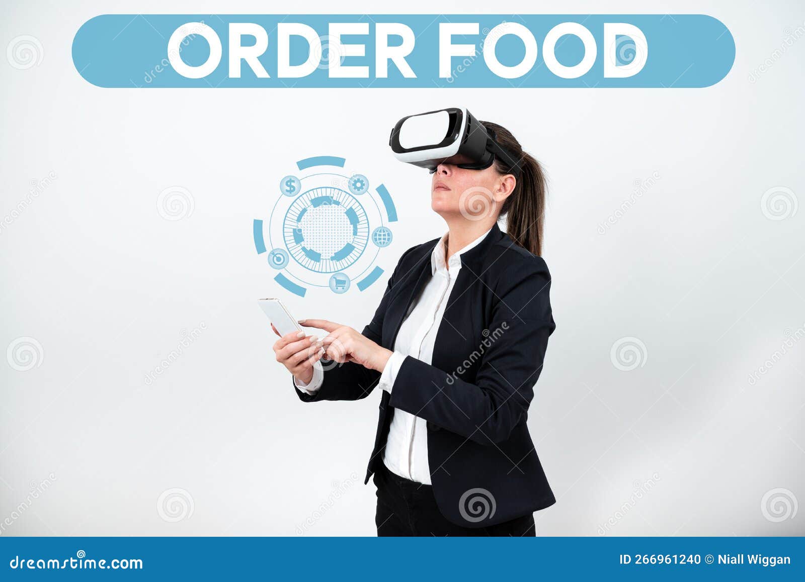 Writing Displaying Text Order Food. Business Approach the Process of ...