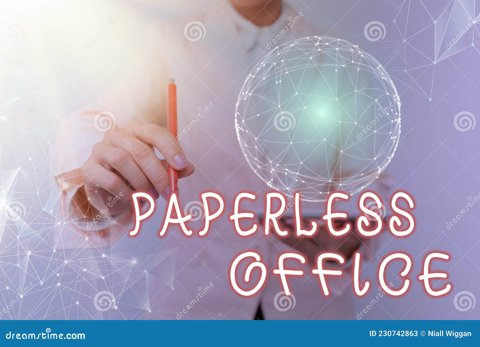 Writing Displaying Text Paperless Office. Conceptual Photo Work ...