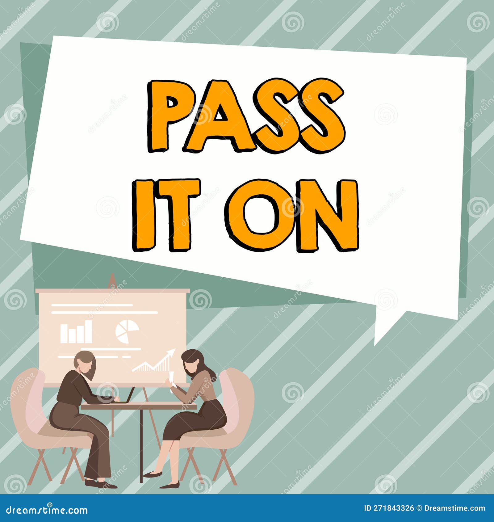 Writing Displaying Text Pass it on. Word Written on Share Something ...