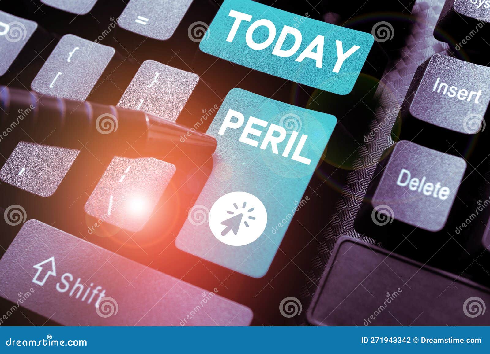 Text Caption Presenting Peril. Word for Indicates Something Extremely ...